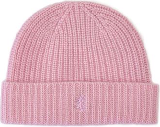 Pringle Of Scotland Gerippte Beanie aus Kaschmir - Rosa