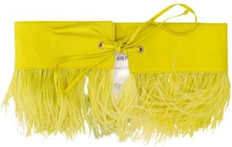 The Attico Femme, Accessoires, Jaune, Taille: ONE Size Ostrich Feathers Belt
