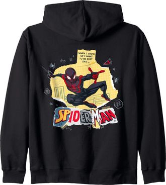 MARVEL Miles Morales When I Grow Up Torn Paper Collage Kapuzenjacke