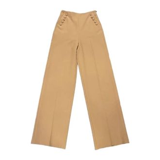 Giulia N Couture Braune Slim Fit Hose - - Trousers - Damen - Braun - M
