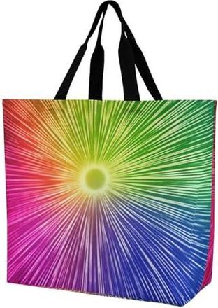 Generic Tie-Dye Sac Fourre-Tout R&eacute;utilisable Sacs De Courses Grand Sac A Main Femmes Pour Travail Shopping Plage