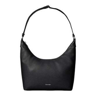 Calvin Klein Sac &agrave; bandouli&egrave;re moyen avec sangle en toile - Femme - Sacs - Noir - Taille: ONE Size