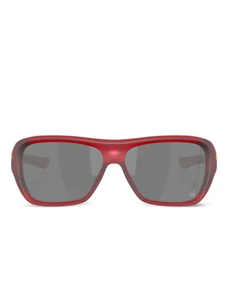 Oakley x Patrick Mahomes lunettes de soleil &agrave; logo - Rouge