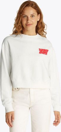 Tommy Jeans Sweatshirt TJW RLX CRP TJ BUBBLE CREW mit großem Logodruck auf dem Rücken