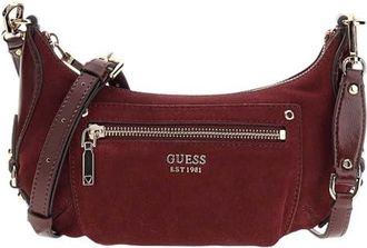 Guess Cuir sac &agrave; &eacute;paule bandouli&egrave;re Marsha Mini Crossbody Bag Burgundy rouge fonc&eacute;