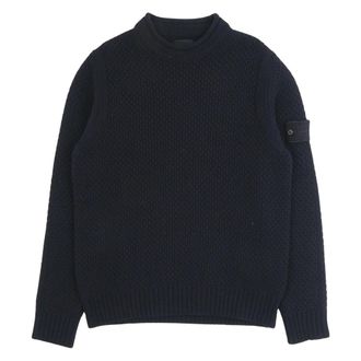 Stone Island Homme, Pulls, Bleu, Taille: M Virgin Wool Knit Sweater