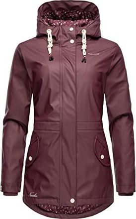 Navahoo Oceans Heart Veste de transition imperm&eacute;able pour femme avec doublure chaude et capuche Taille XS &agrave; XXL, vin, S