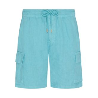 Vilebrequin Homme, Shorts, Bleu, Taille: 2XL Baie Linen Bermuda Shorts