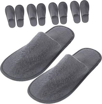 Frcolor 10paires Pantoufles Pliantes Confortables Lot De Adaptées Pour Maison Invités Pour Voyage Hôtel Et Usage Intérieur