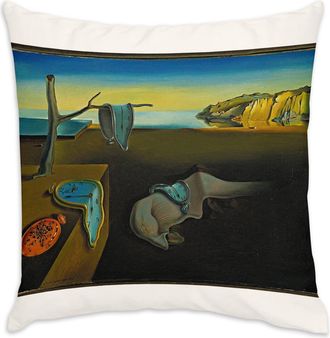 Fabulous Salvadore Dali Kissenh&uuml;lle, aus Samt, wei&szlig;, 40 x 40 cm, samtartige Haptik, Surrealismus