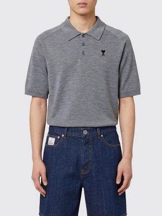 Ami Polo AMI PARIS Homme couleur Gris