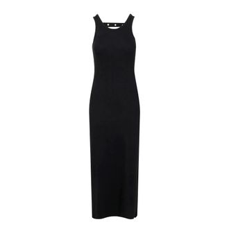 Msgm Msgm, Femme, Robes, Noir, Taille: 38 FR Robe Midi Orn&eacute;e de Clous