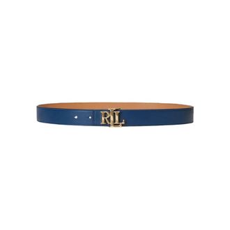 Ralph Lauren Ceinture R&eacute;versible - Femme - Accessoires - Bleu - Taille: ONE Size