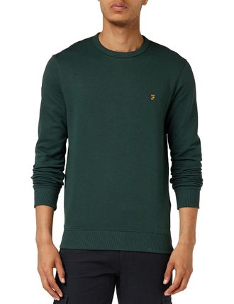 Farah Herren Tim Crew Sweatshirt, waldgr&uuml;n, S