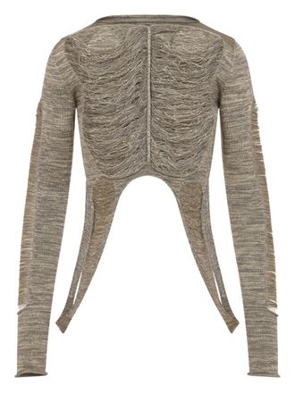 Rick Owens T-Shirt im Distressed-Look - Braun