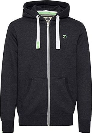 Solid SOLID SDBenn Zip Homme Sweat &agrave; capuche Veste &agrave; capuche Hoodie avec capuche Fermeture &eacute;clair Cordon de serrage D&eacute;tails du label M&eacute;lange de coton Regula