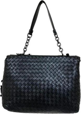 Bottega Veneta Sac bandouli&egrave;re Pre-owned Intrecciato - Femme - Pre-owned - Noir - Taille: ONE Size