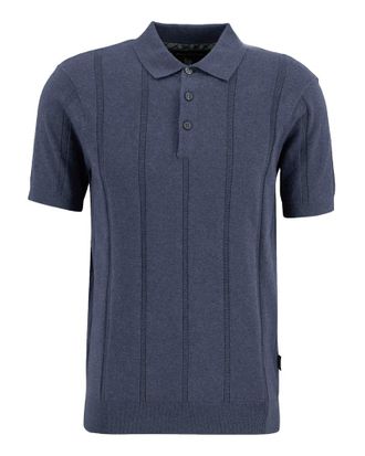 Barbour Strick-Poloshirt aus Baumwolle mit strukturiertem Streifen, Tailored Fit in