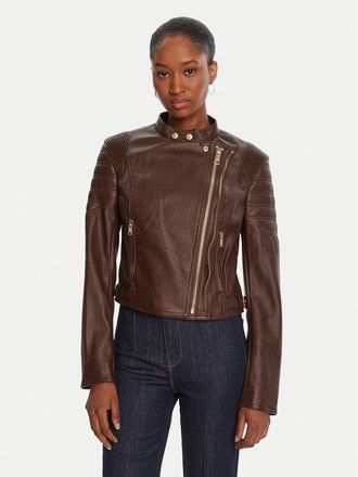 Guess Jacke aus Kunstleder W5YL19 WHDS0 Braun Regular Fit
