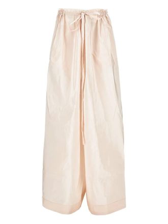 Daniela Gregis pantalon palazzo &agrave; lien de resserrage - Rose