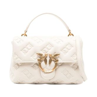 Pinko Pinko, Femme, Sacs, Blanc, Taille: ONE Size Love Lady Mini Tote