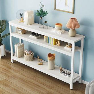 Generic Sofatisch, Konsolentisch Mit Verst&auml;Rkten Beinen Aus Kohlenstoffstahl, Dreistufiger Ablage, Abgerundete Ecken for Notizb&uuml;Cher Und Schreibwaren