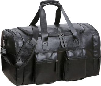 Generic Reisetasche - gro&szlig;, strapazierf&auml;higes PU-Leder, Wochenendtasche, Handgep&auml;cktasche, f&uuml;r Wochenende, Fitnessstudio, Reisen, Urlaub, Business, Schuhe, Kl