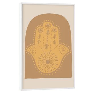 artboxONE Poster mit weißem Rahmen 60x40 cm Reise Boho Style Hand Paint - Bild Boho abstrakt Boho