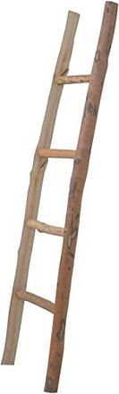 Biscottini International Holzleiter Handtuchhalter 154 x 40 x 6 cm | Dekorative Holzleiter | Handtuchleiter f&uuml;r Badezimmer