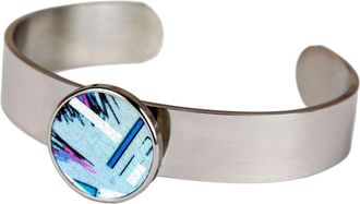 DeMarie Armreif Edelstahl mit Silber-/Goldeinlage