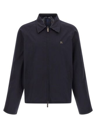 Burberry Mens Blue Cotton Full-Length Jacket Clothing