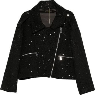 Simona Corsellini Micro Sequin Jacke A26Cegby5001 V0003 - - Jackets - Damen - Schwarzk - S