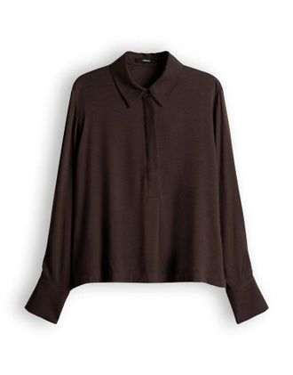 someday Langarmbluse ZEFINE Loose in A-Linie ausgestellt geschnitten, dezenter Schimmer