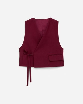 Arket Vielseitige Wollweste -Rot