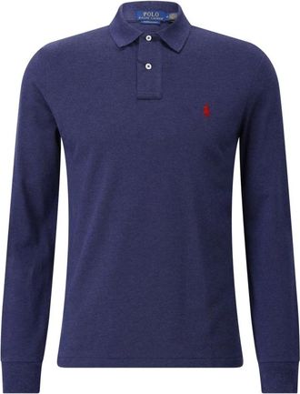 Polo Ralph Lauren Homme, Tops, Bleu, Taille: M Polo à Manches Longues avec Logo
