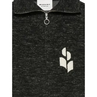 Isabel Marant Logo Intarsia Cardigan - Black