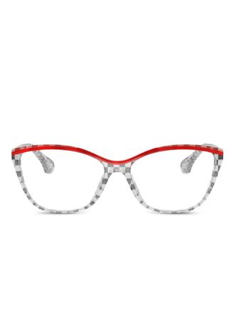 Alain Mikli lunettes de vue à monture papillon - Blanc