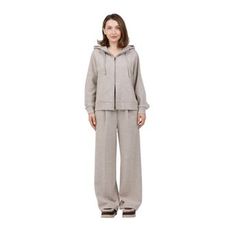 Circolo 1901 Felpa zip con cappuccio in lana - - Sweatshirts & Hoodies - Damen - Beige - XS