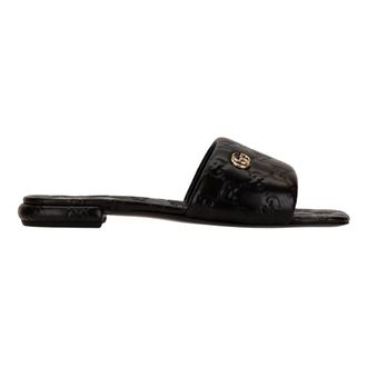 Gucci Slide-Sandale mit Double G - - Shoes - Damen - Schwarzk - 36 EU