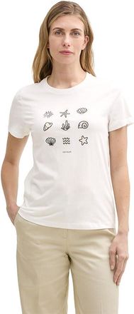 Tom Tailor Damen 1046437 T-Shirt, 10315-Whisper White, XXL