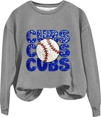 Generic Sweat-shirt pour femme - Imprim&eacute; graphique britannique - Haut surdimensionn&eacute; - Col rond - Manches longues - Automne - Hiver - D&eacute;contract&eacute; - Confortabl