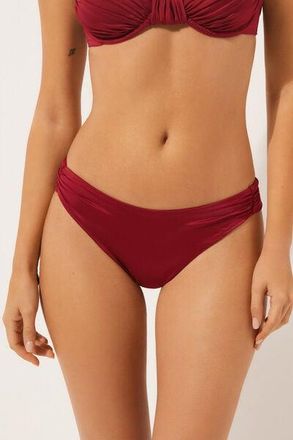 Calzedonia Brazilianer-bikinihose Shiny Satin Rot