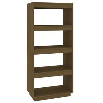 Generic Massivholz Kiefer B&uuml;cherregal, Regal, Standregal, Aktenregal, B&uuml;roregal, Raumtrenner Aufbewahrung f&uuml;r Wohnzimmer(Nat&uuml;rlich 40x35x71cm) (Honigbraun 32)