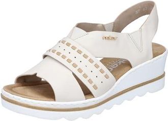 Rieker Femme 67489 Sandale, Beige, 42 EU