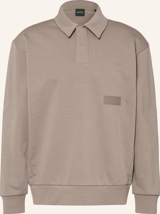 HUGO BOSS Sweat-Poloshirt Placket gruen