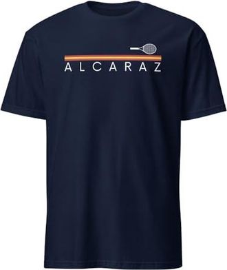 Generic T-shirt Carlos Alcaraz | Sport | Tennis | Padel | Cadeau | Anniversaire | Tshirt Alcaraz, bleu marine, Taille S