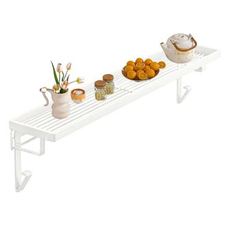 Generico Aufbewahrung f&uuml;r Heizk&ouml;rperabdeckung: kein Bohren erforderlich, aus hitzebest&auml;ndigem Metall f&uuml;r Oberfl&auml;che, robust f&uuml;r Bad und K&uuml;che | praktische L&ouml;su