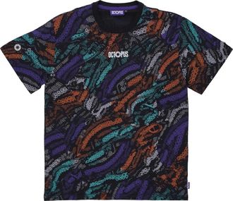 Octopus Schwarzes Herren Casual Tee - - Tops - Herren - Schwarzk - L