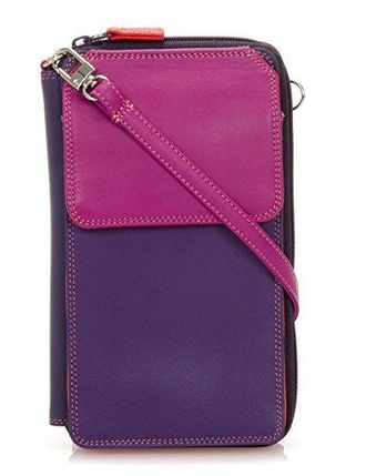 Mywalit portefeuille femme en cuir Zip around multi purse - 1220-75 - Sangria multi