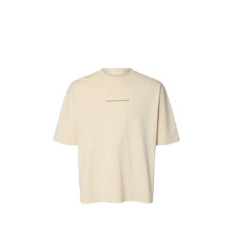 Selected T-shirt manches courtes imprim&eacute; en coton